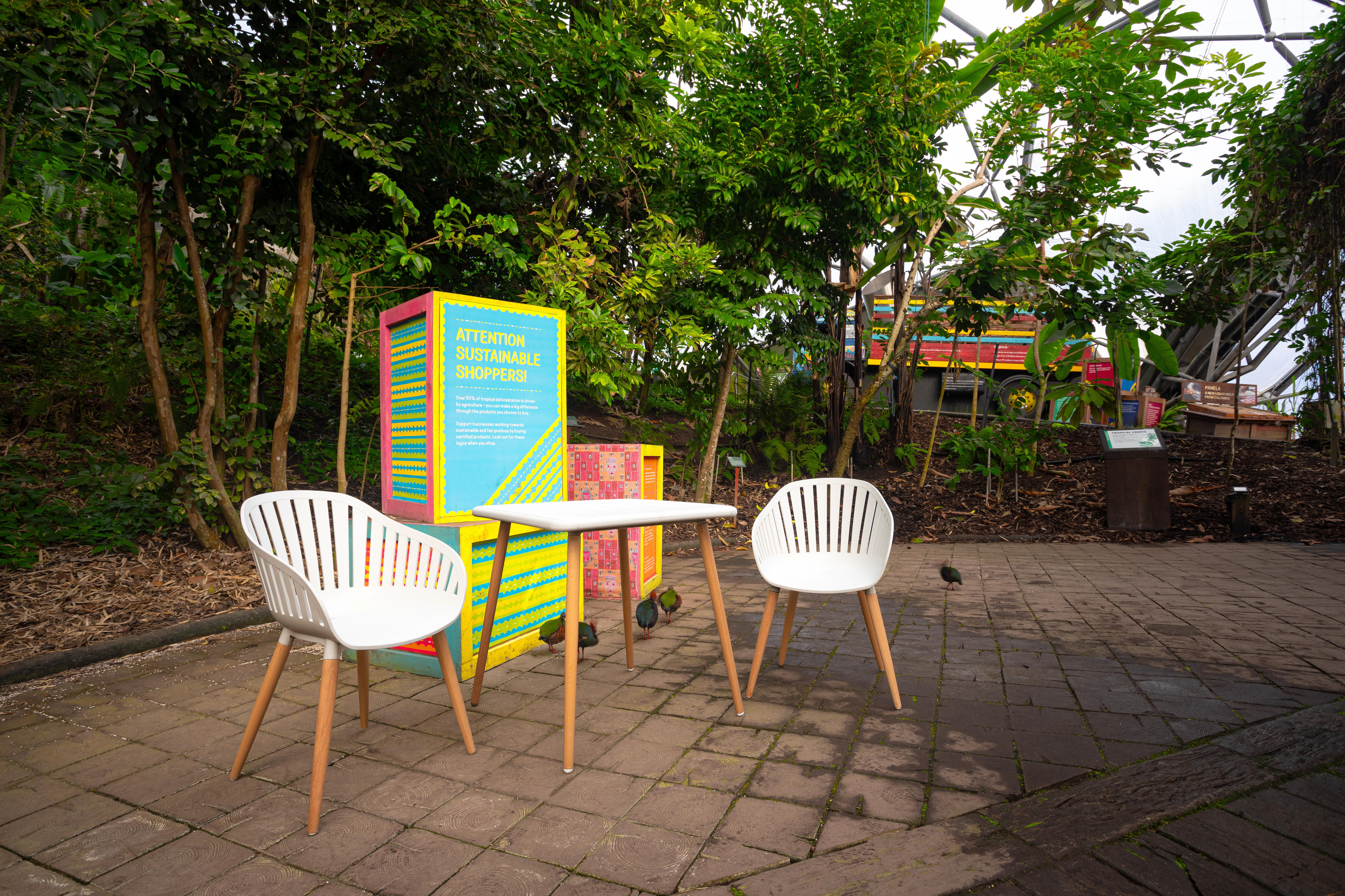 White plastic bistro set store